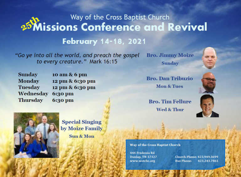 Missions Conference 2021 - Way of the Cross Baptist Church